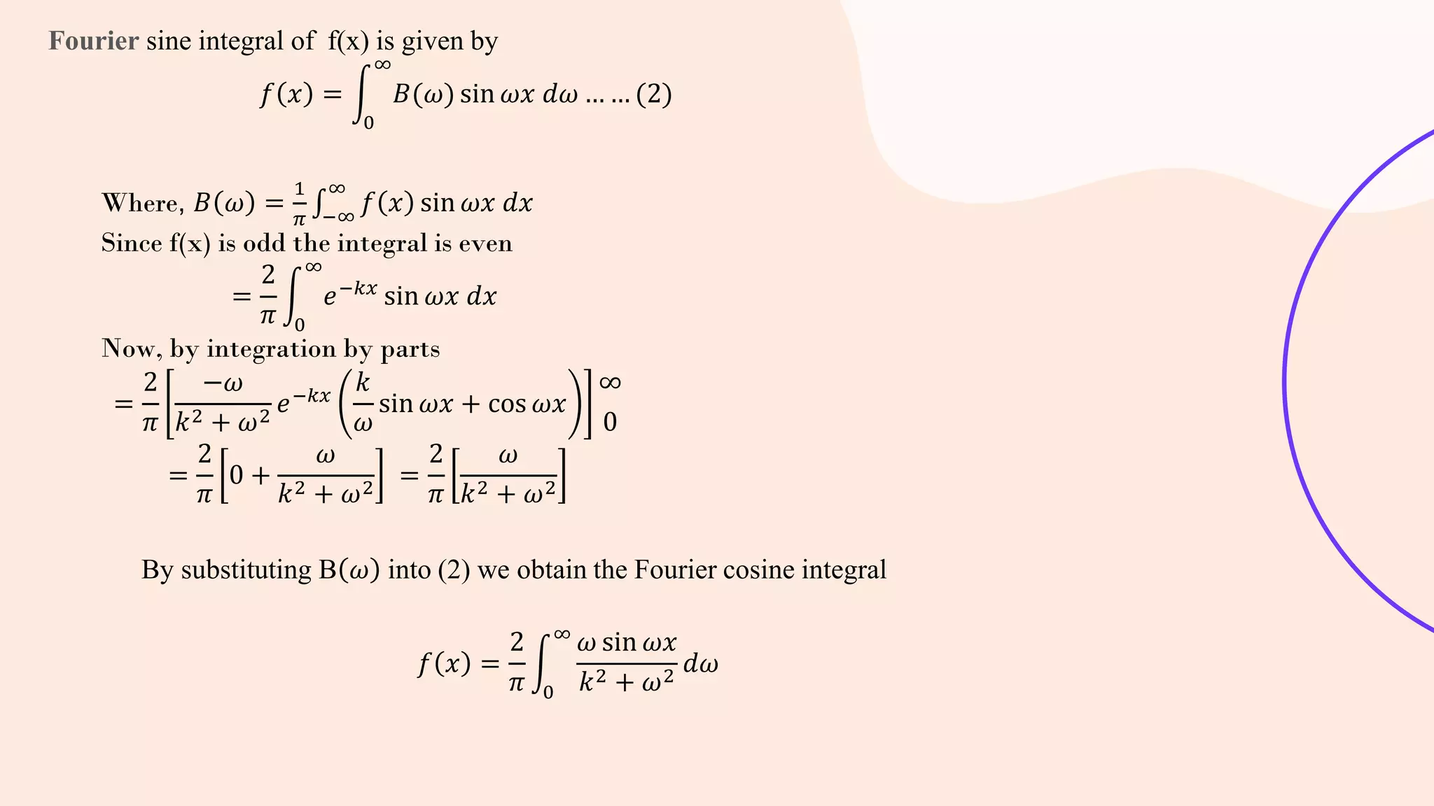 (Project)study of fourier integrals | PPTX