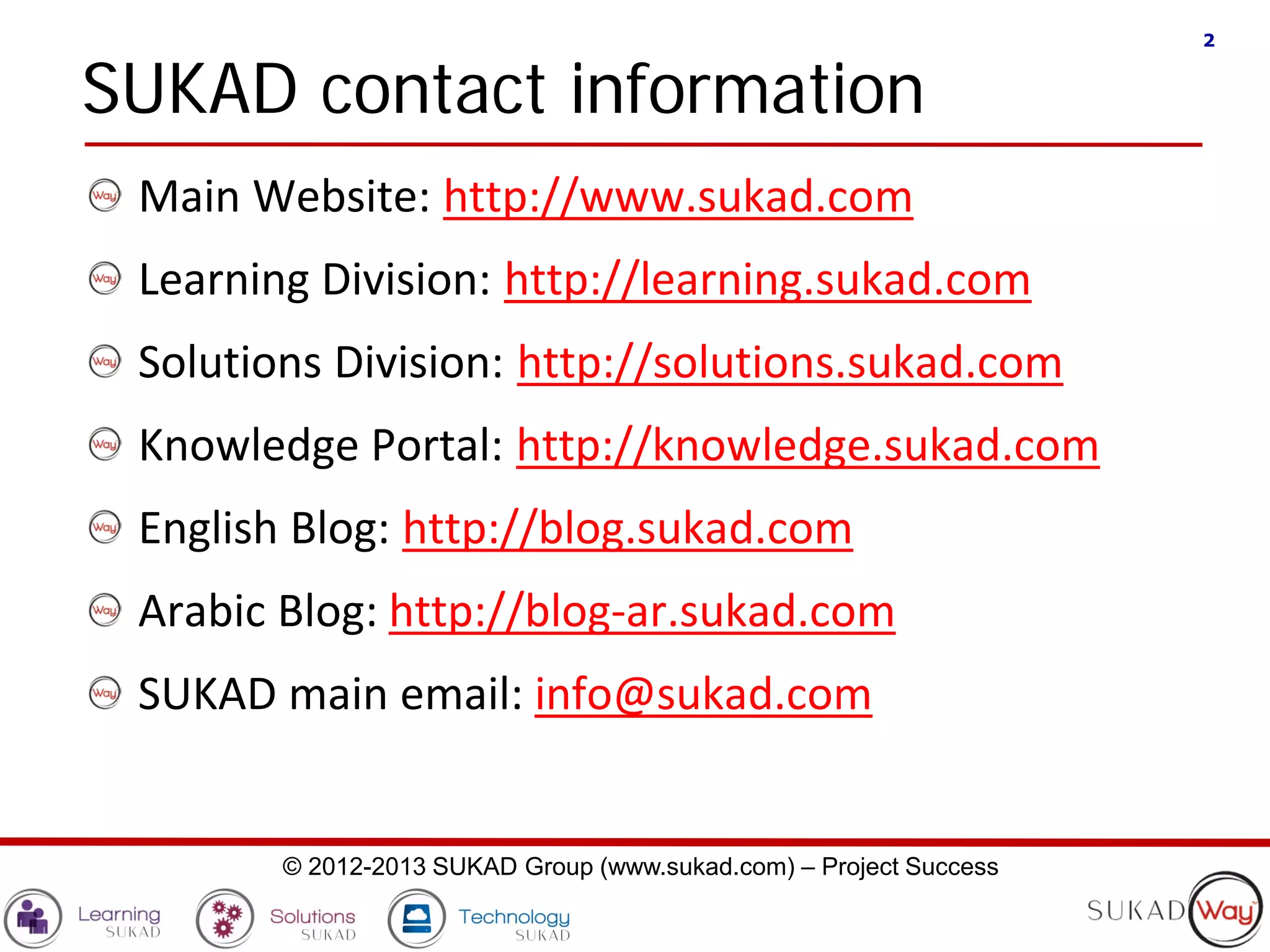 The SUKAD Way™ | CAM2P™ Model | Project Success: A Different ...