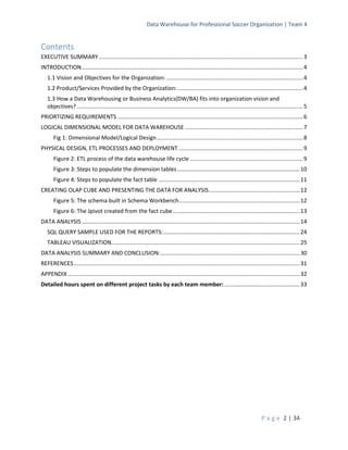 Data warehouse Soccer Project | PDF