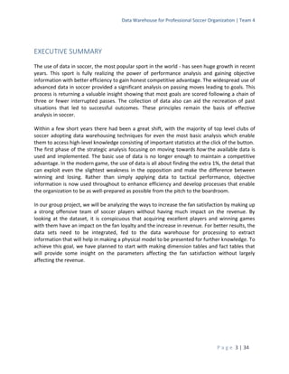 Data warehouse Soccer Project | PDF