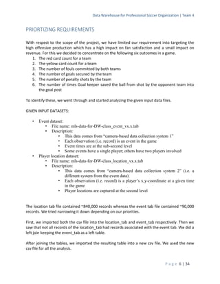 Data warehouse Soccer Project | PDF