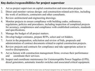 Project supervisor | PPTX
