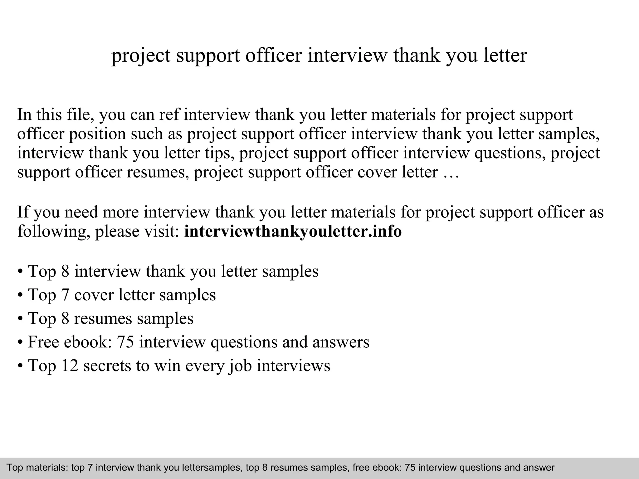 Project support officer | PPT