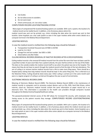 Medical record & Health information Technician | DOCX