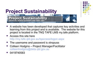 Project sustainability 2009 ppt | PPT