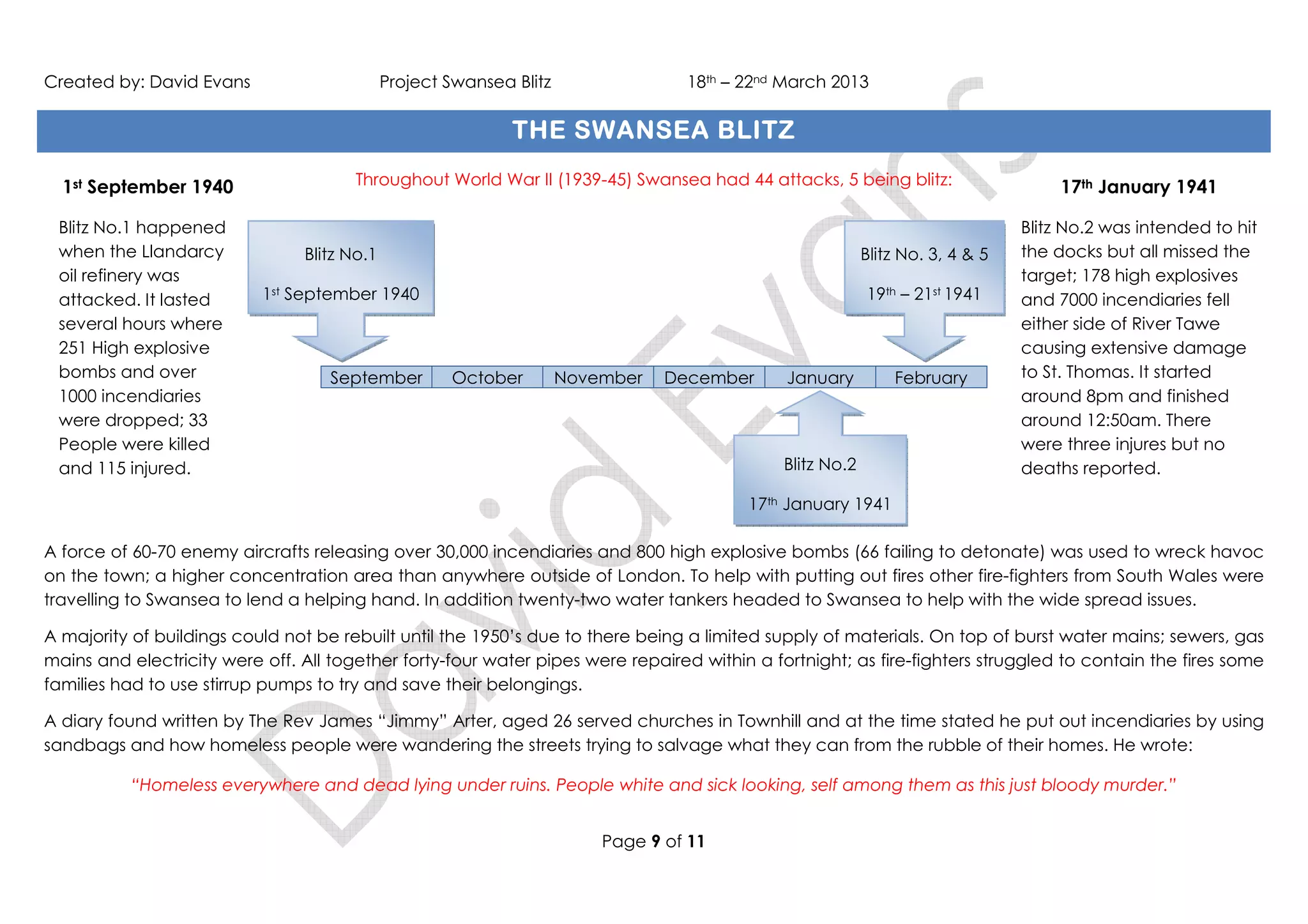 Swansea Blitz Project | PDF