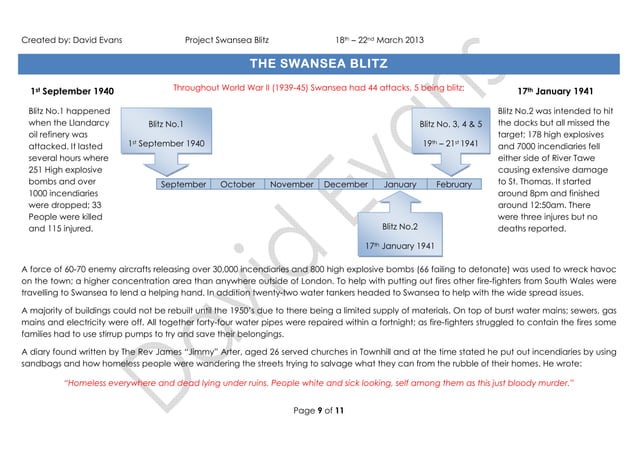 Swansea Blitz Project | PDF