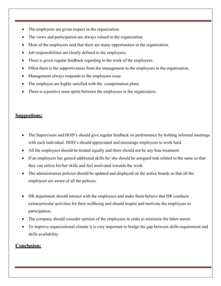 Project synopsis on Employee morale | PDF