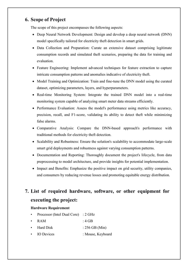 Project Synopsis Electricity Theft Detection.docx | Gas and Electric ...