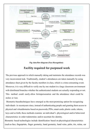 project synopsis face recognition attendance system | DOCX