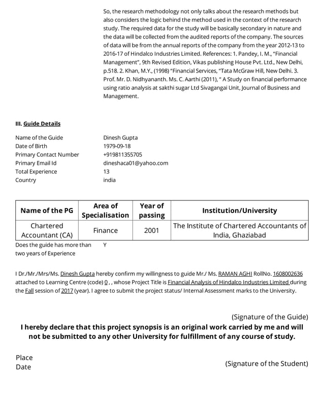 Project Synopsis Submission Details PDF project-synopsis-submission-details-pdf
