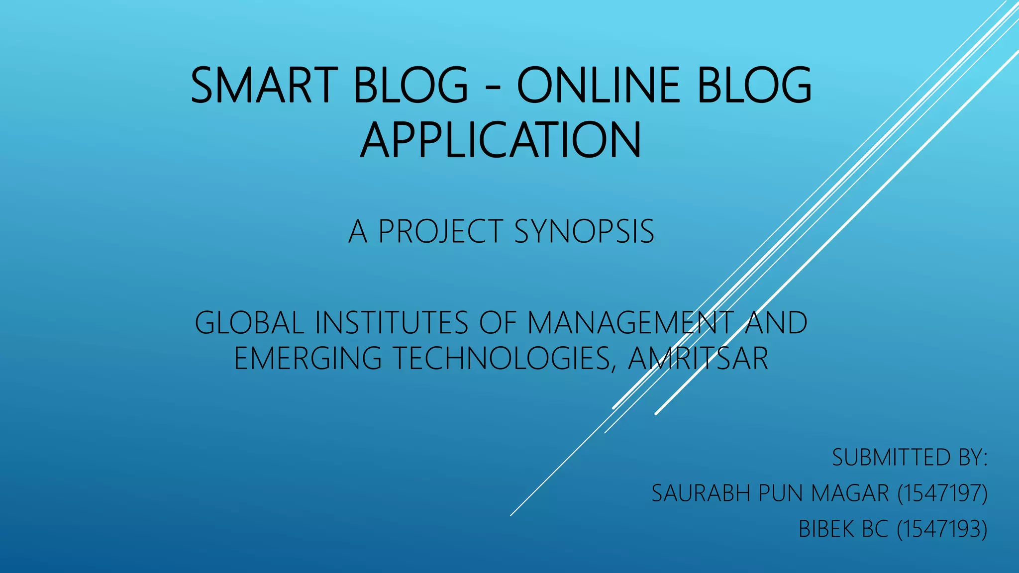 Project Synopsis On JSPProject | PPTX