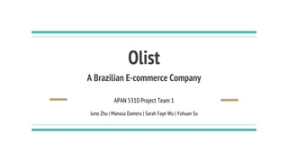 Team project - Data visualization on Olist company data | PDF