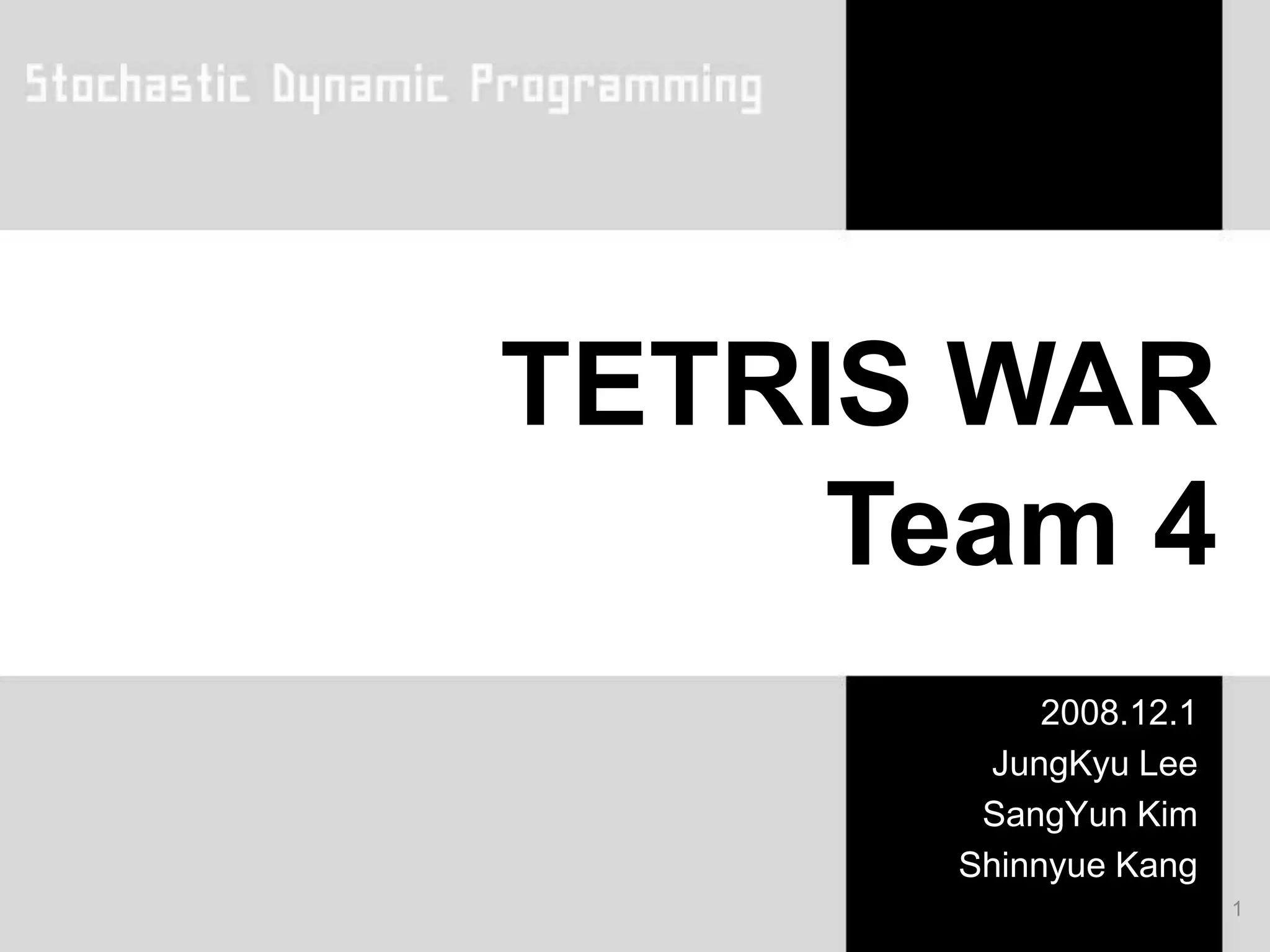 TETRIS AI WITH REINFORCEMENT LEARNING | PPT
