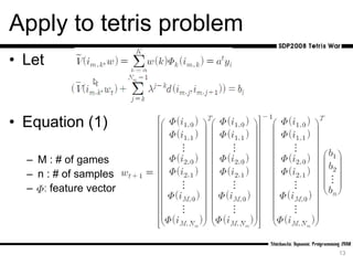 TETRIS AI WITH REINFORCEMENT LEARNING | PPT