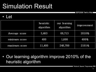 TETRIS AI WITH REINFORCEMENT LEARNING | PPT