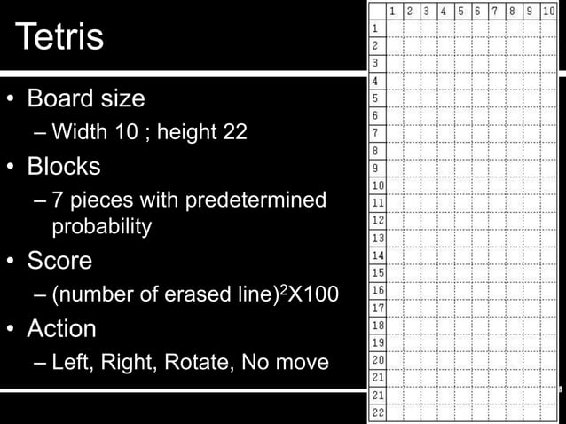 TETRIS AI WITH REINFORCEMENT LEARNING | PPT