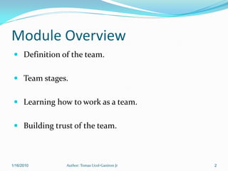 Project Team Building | PDF