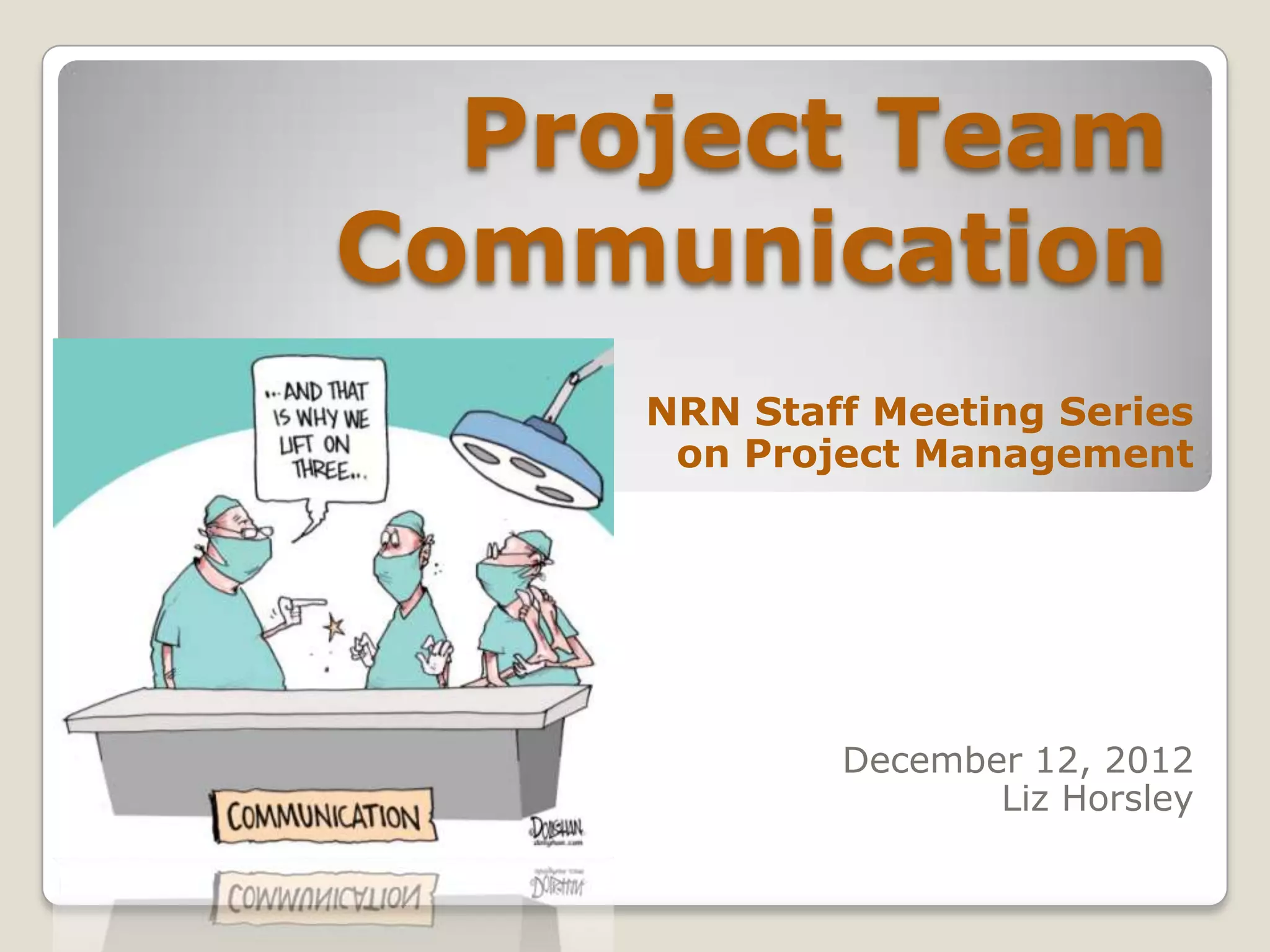 Project team communication | PPT