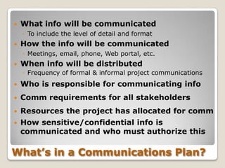 Project team communication | PPT