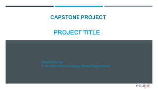 Project template for projects looks like this | PPTX