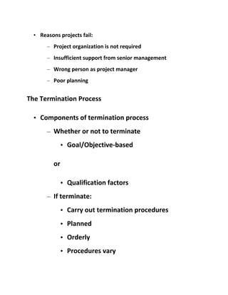 Project termination | DOCX