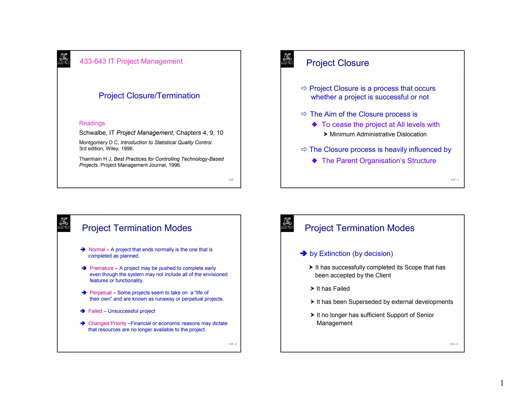 Project termination lec | PDF