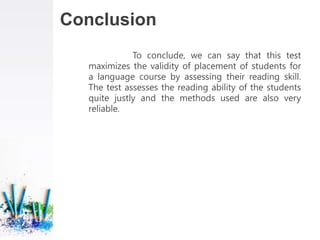 assessing reading- assessment of reading skills- test -kiran nazir | PPTX