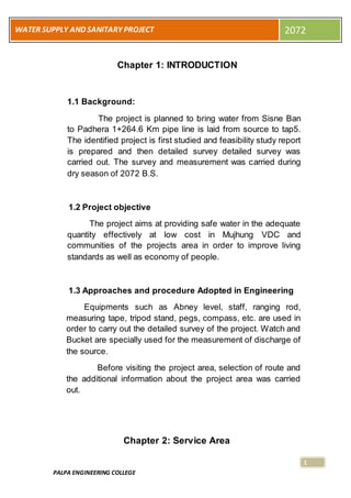 water supply Project theory | DOCX