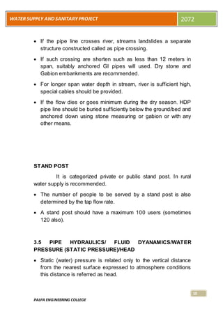 water supply Project theory | DOCX