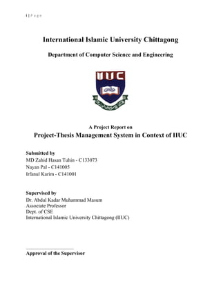 Project thesis management_system_in_context_of_iiuc | PDF