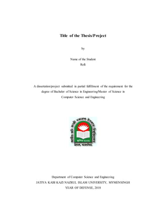 Project thesis template-1 | PDF