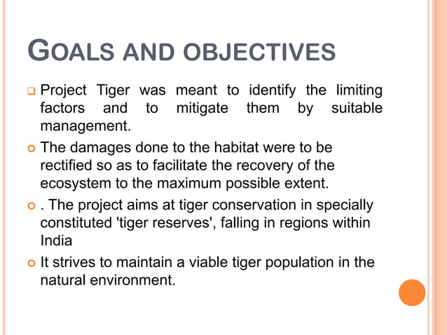 Project tiger | PPTX