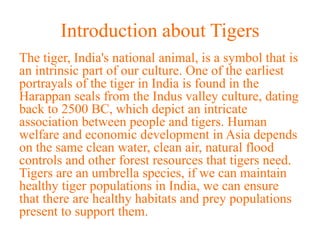 Project tiger | PPTX | Biological Sciences | Science