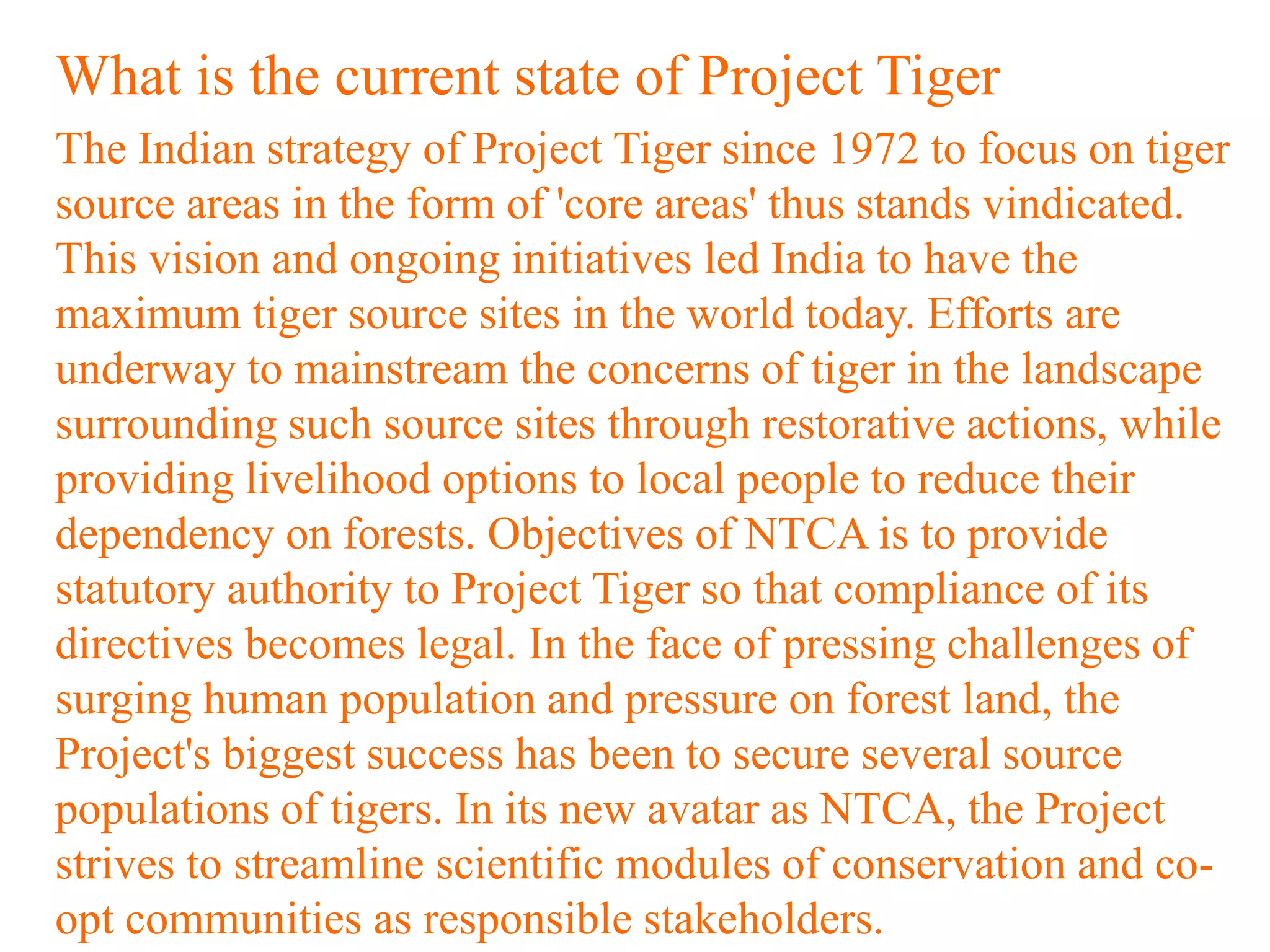 Project tiger | PPTX
