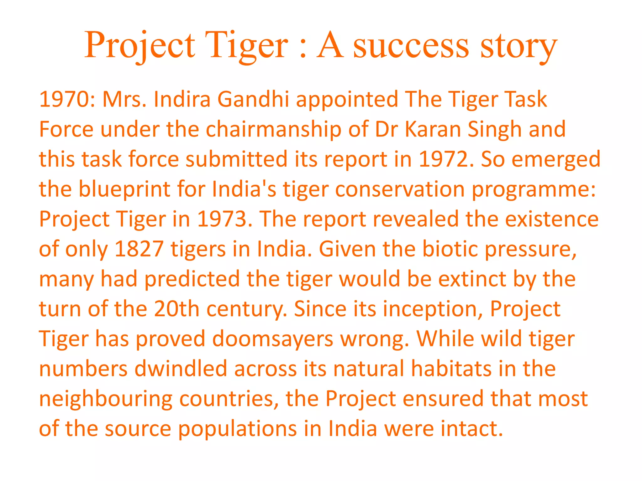 Project tiger | PPTX