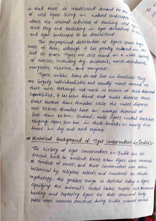 Project Tiger: A brief introduction about project Tiger | PDF