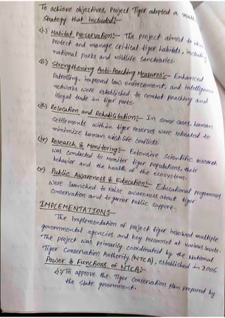 Project Tiger: A brief introduction about project Tiger | PDF