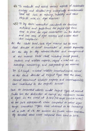 Project Tiger: A brief introduction about project Tiger | PDF