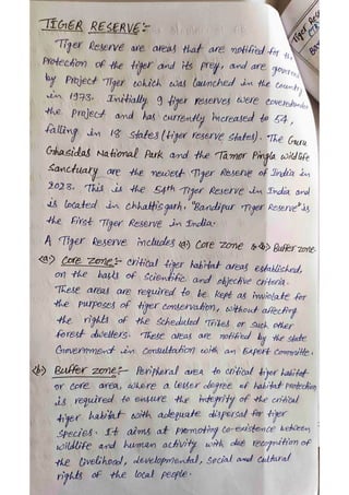 Project Tiger: A brief introduction about project Tiger | PDF