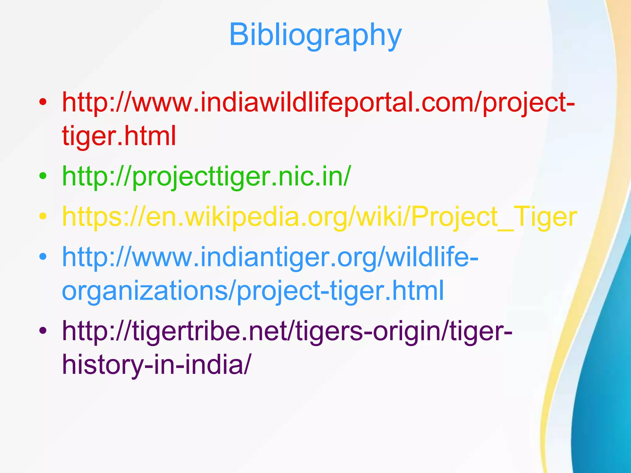 PPT on PROJECT TIGER | PPTX