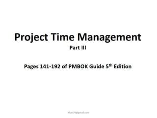 Project time management 3 final | PPT