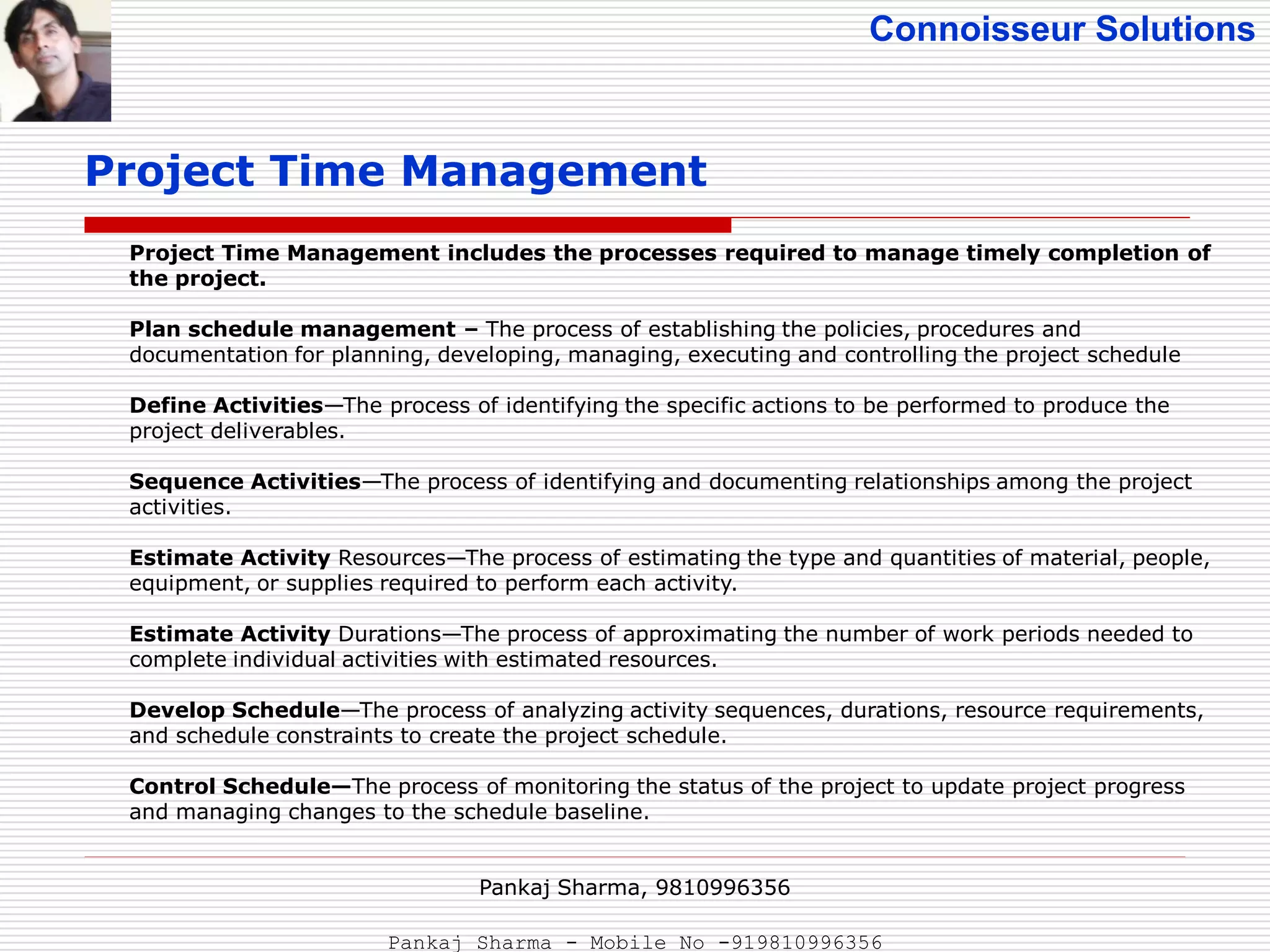 Project Time Management - PMBOK 5th Edition | PDF