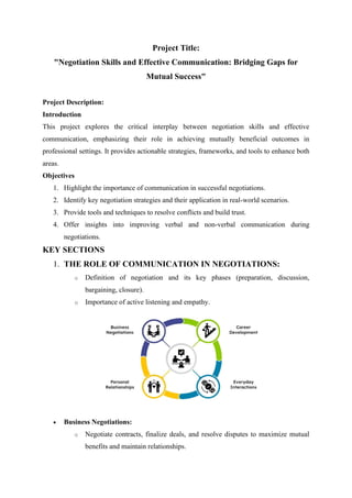 Project Title_Negotiation Skills and Effective Communication Bridging ...