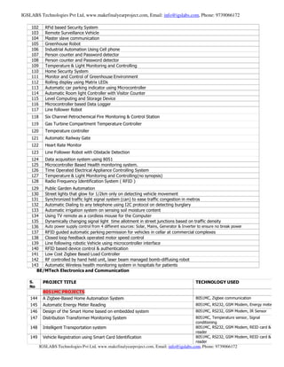 Project titles embedded 2013 14-electronics-electrical engineering | PDF