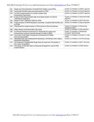Project titles embedded 2013 14-electronics-electrical engineering | PDF