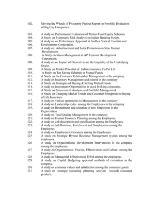 Project topics | DOC