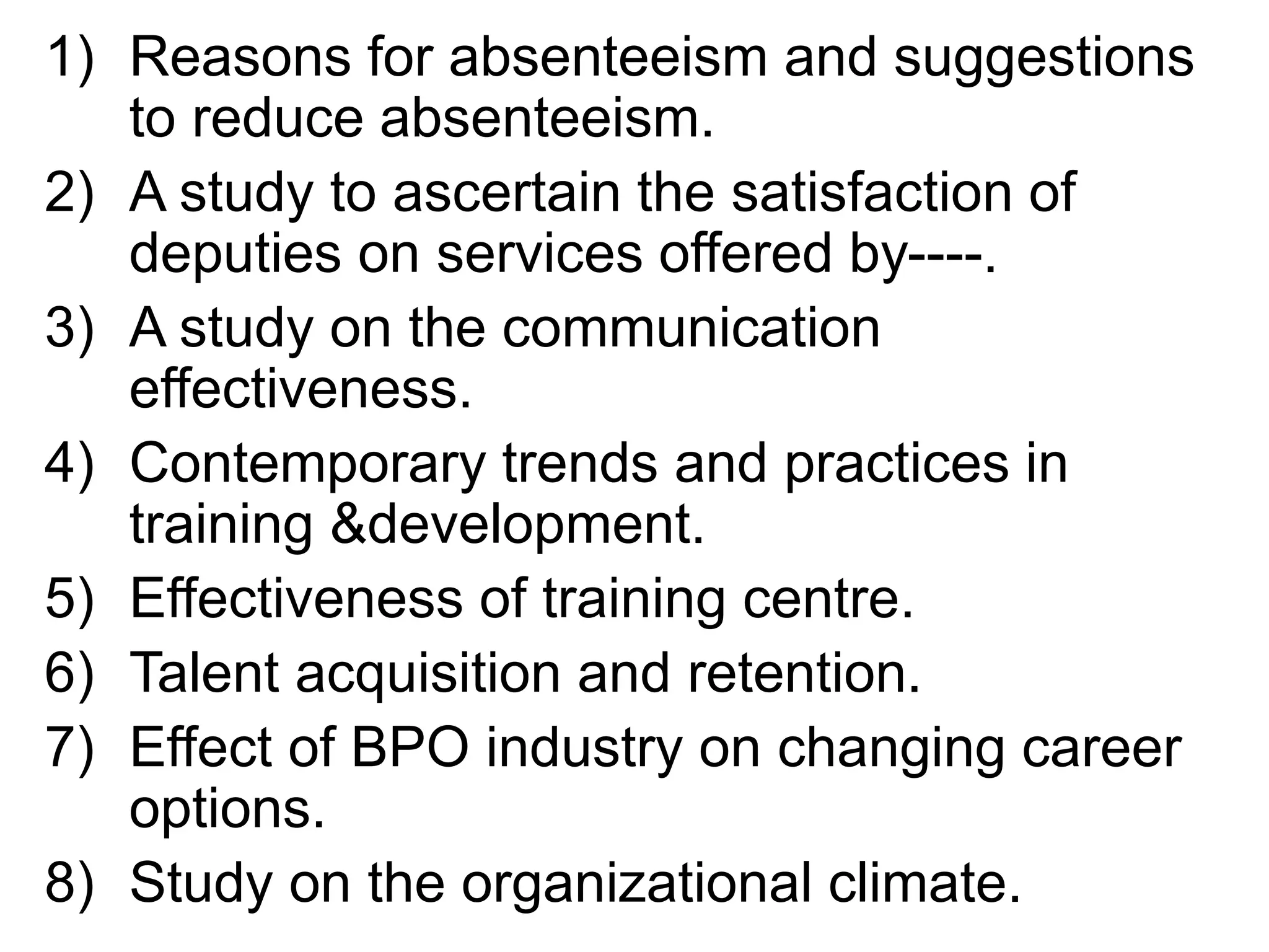 Project Topics-HR. Good one for Business.ppt