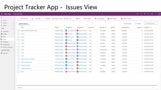 Project Tracker App - Model Driven Apps | PPTX