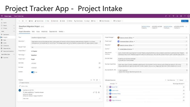 Project Tracker App - Model Driven Apps | PPTX